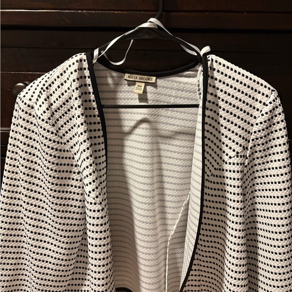 Maya Brooke | Jackets & Coats | Maya Brooke Black And White Womens ...